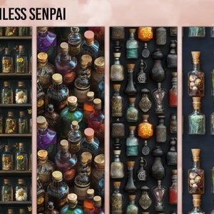 Apothecary Printable PNG Apothecary Digital Paper Bottle Decor Witchy ...