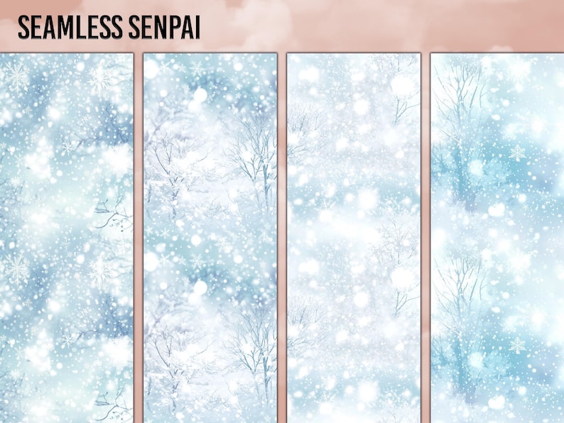 Winter Wonderland Digital Paper: Snowflake Snow Background (digital ...