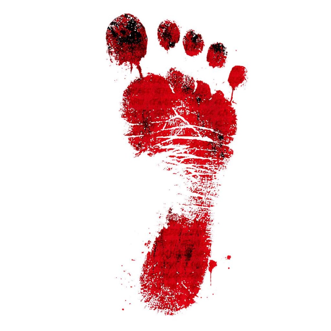 Watercolor Blood Hand Print Clipart Crime Scene Decor Watercolor Horror ...