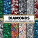 Diamond Digital Paper, Seamless Glam Diamond Sequin Textures With ...