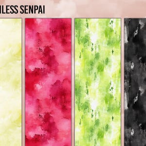 Watercolor Graphics Bundle Digital Paper Watercolor Seamless Pattern ...