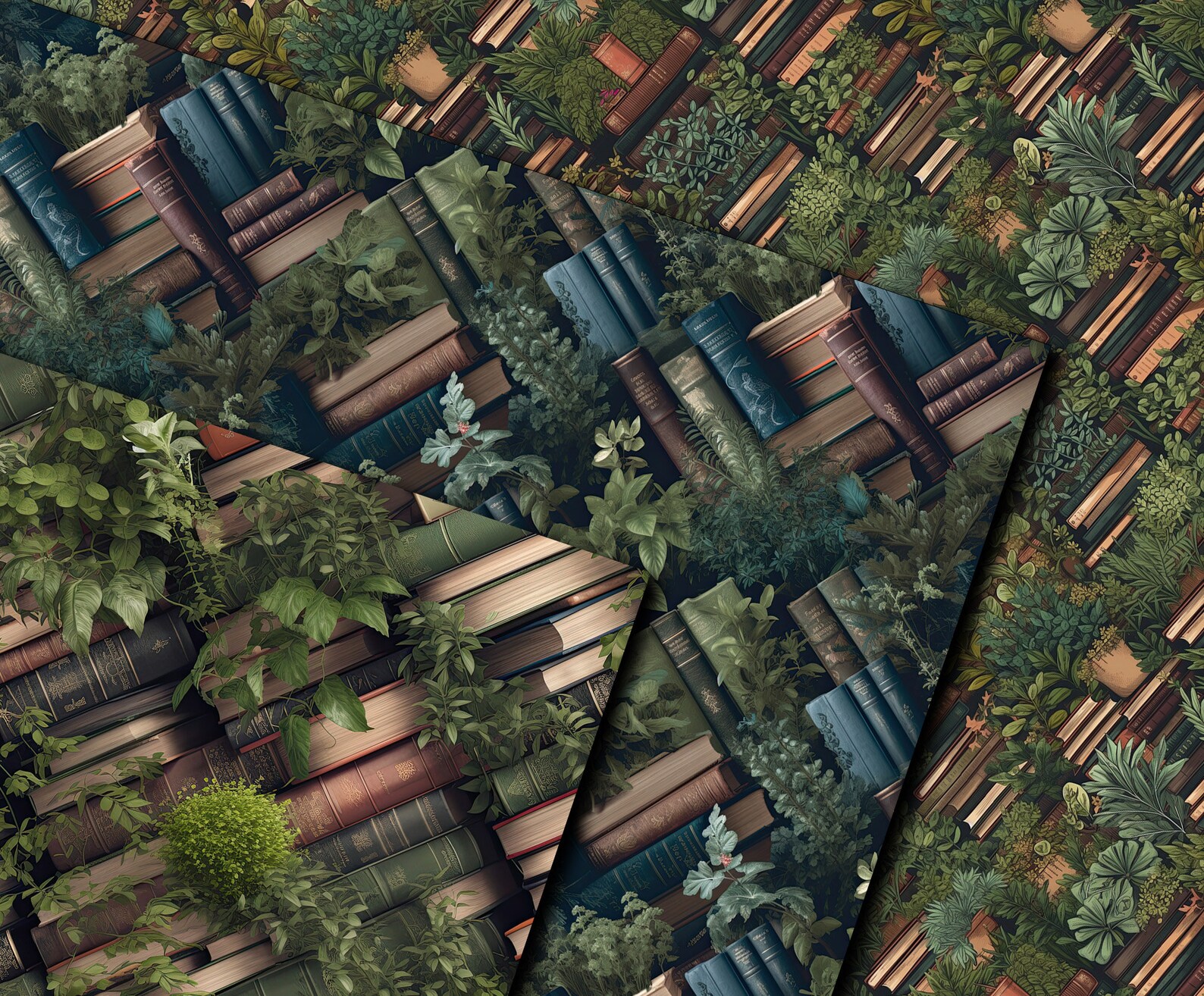 Library Books Digital Paper, Texture Backgrounds Printable Scrapbook ...