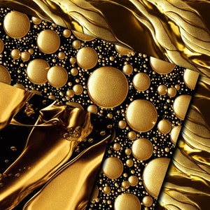 Luxury Gold Digital Paper, Seamless Gold Textures, Gold Glitter ...