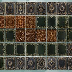 Gold Book Cover Digital Paper: 40 Ornate Gilded Backgrounds (8.5x11 ...