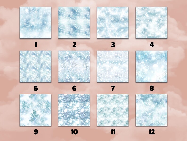 Winter Wonderland Digital Paper: Snowflake Snow Background (digital ...