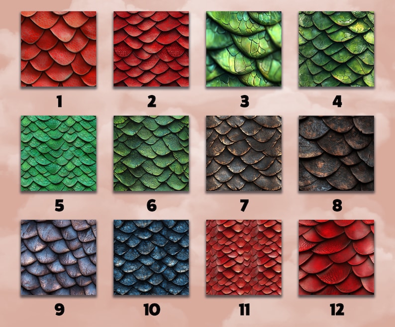 Dragon Scale Digital Paper Dragon Hide Seamless Pattern Rugged Dragon ...