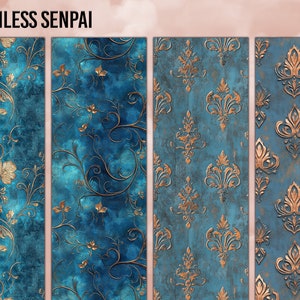 Copper Patina Wallpaper Printable Paper Aged Copper Seamless Pattern ...