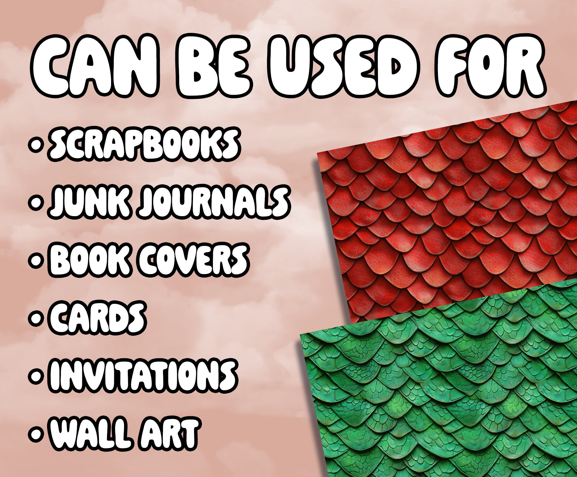 Dragon Scale Digital Paper: Seamless Dragon Skin Pattern (PNG) - Etsy