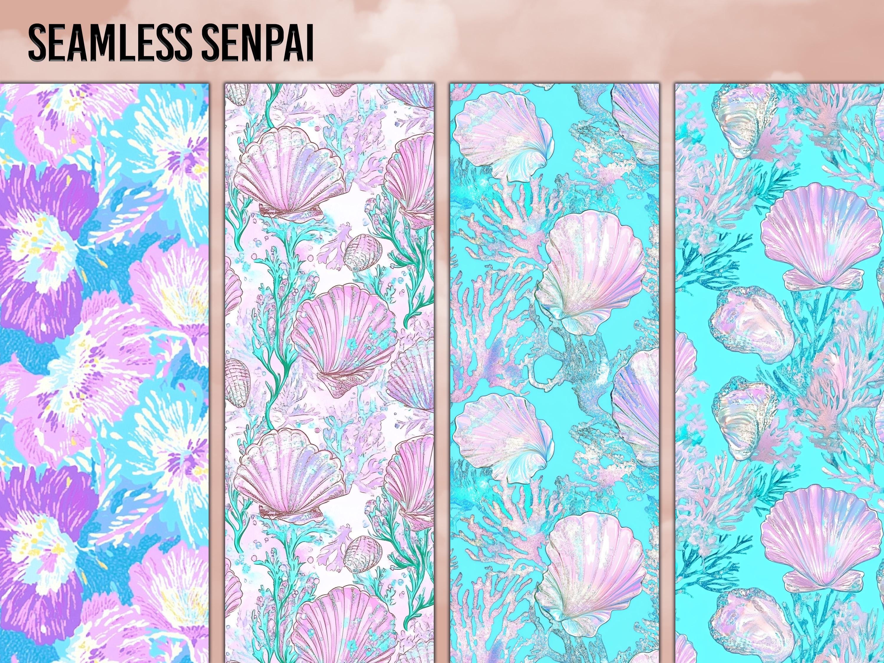 Mermaid Digital Paper: Sea Seamless Patterns (digital Download) - Etsy