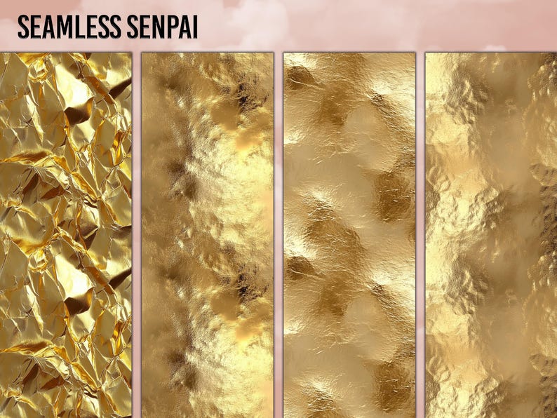 Gold Foil Digital Paper Gold Seamless Pattern Gold Texture Printable ...