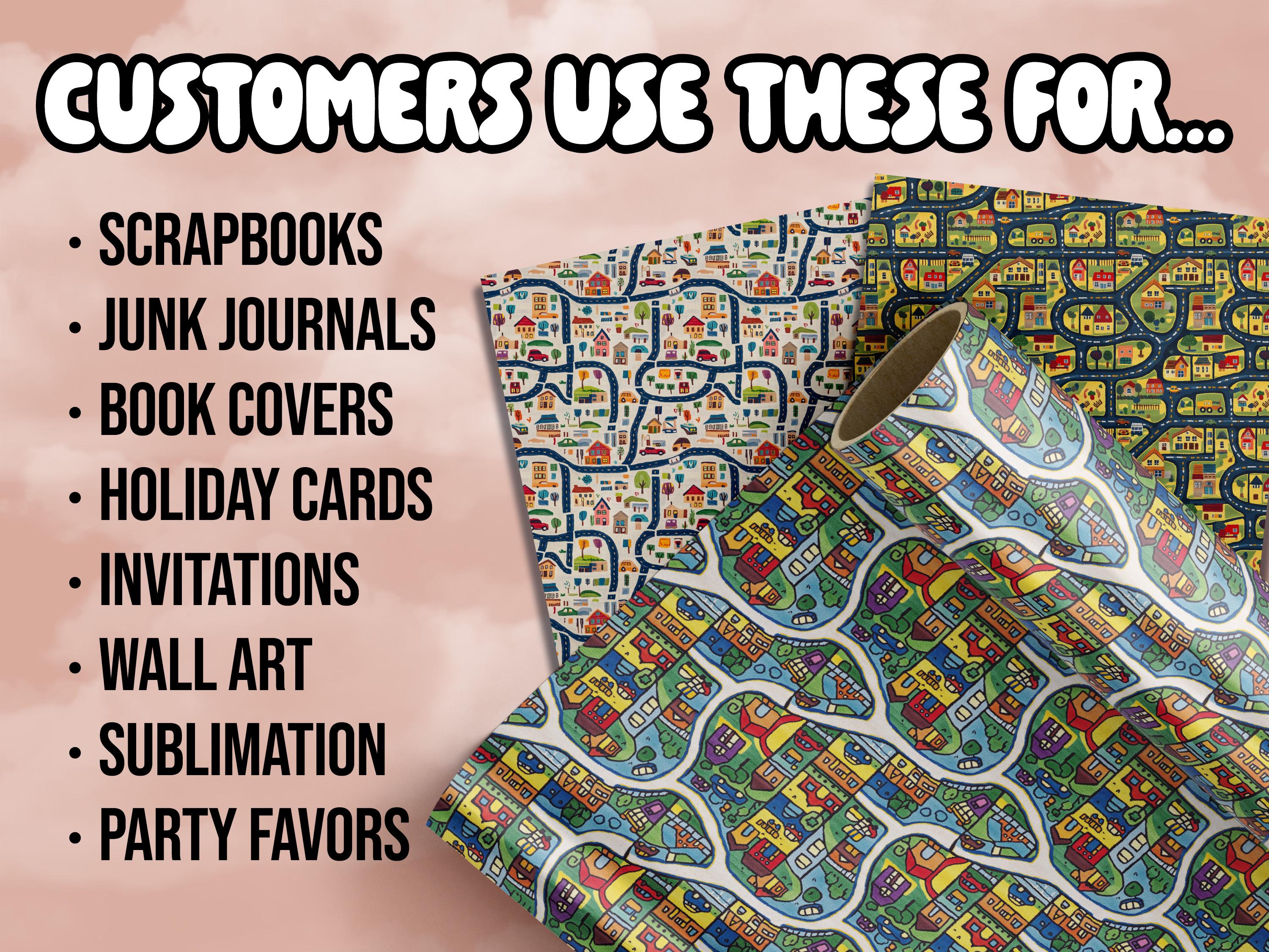 Cartoon Map Digital Paper Map Seamless Pattern Kids Map Digital ...