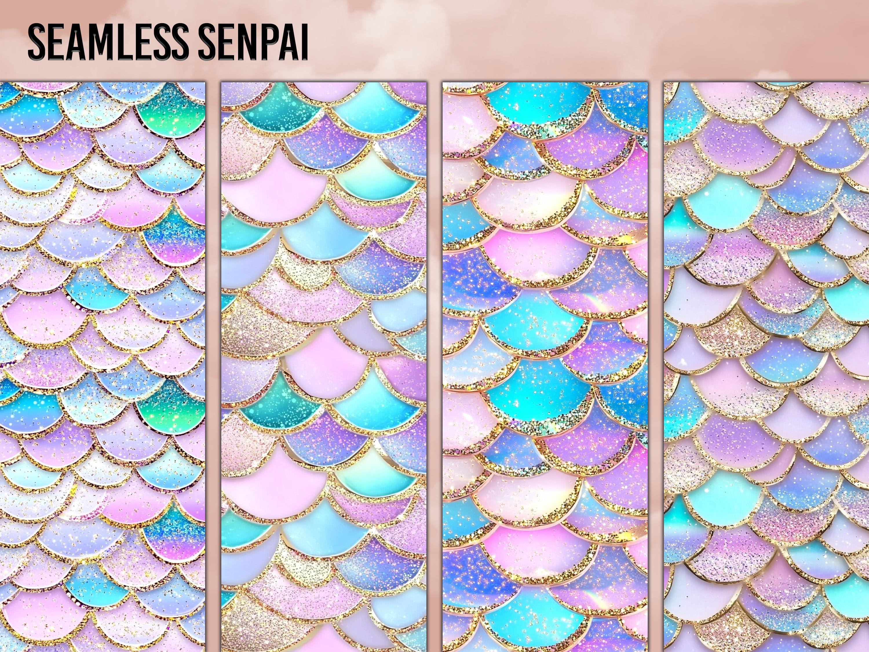 Mermaid Scales Digital Paper Mermaid Seamless Pattern Pastel Summer ...