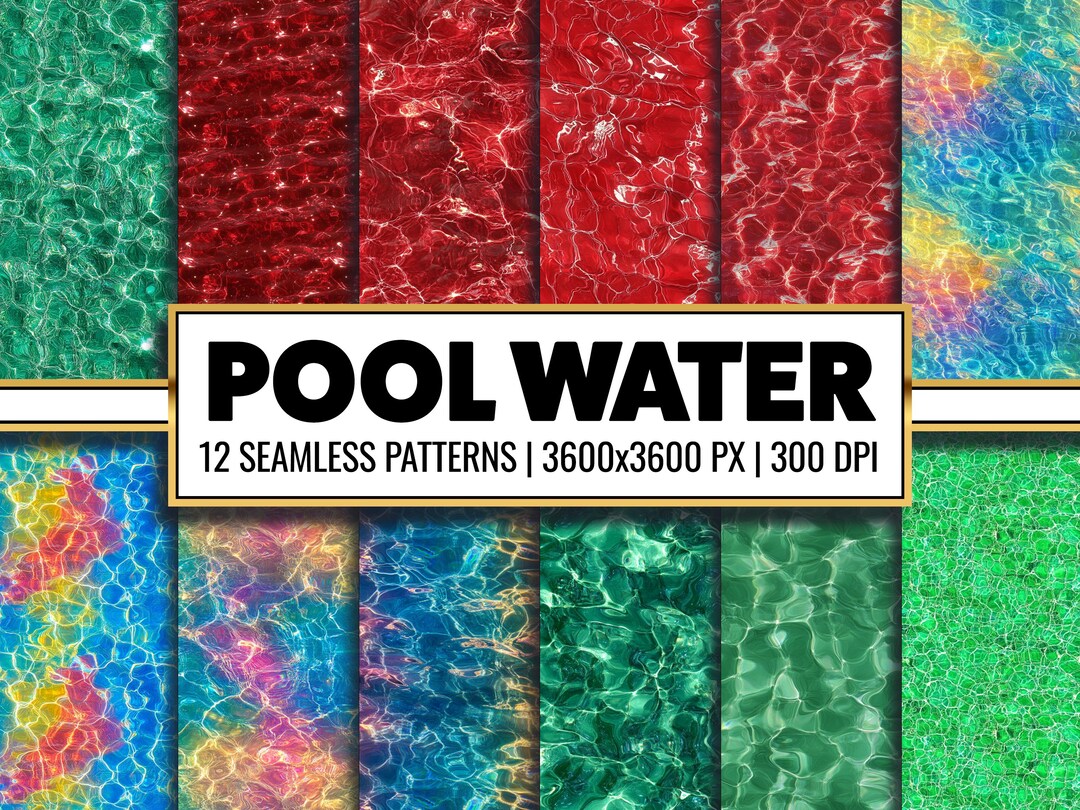 Colorful Pool Water Digital Paper Rainbow Pool Seamless Pattern - Etsy