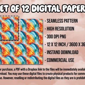 Rainbow Paint Splatter Digital Paper: Abstract Seamless Patterns ...