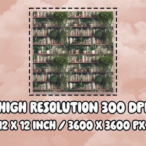 Library Books Digital Paper, Texture Backgrounds Printable Scrapbook ...