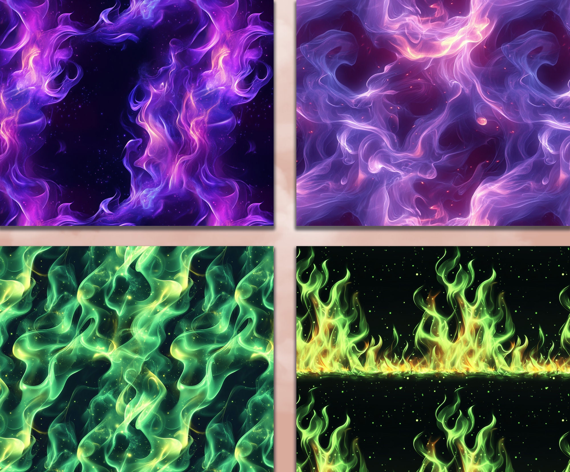 Neon Fire Digital Paper: Rainbow Flame Texture Pack (PNG) - Etsy