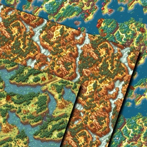 Pixel Map Digital Paper Pack Video Game Seamless Pattern Pixel Art ...