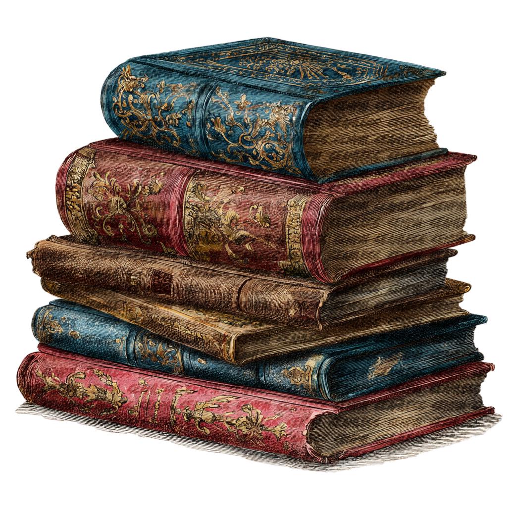 Magic Book Stack Clipart Antique Grimoire Spell Book Bundle PNG Digital Download - Etsy