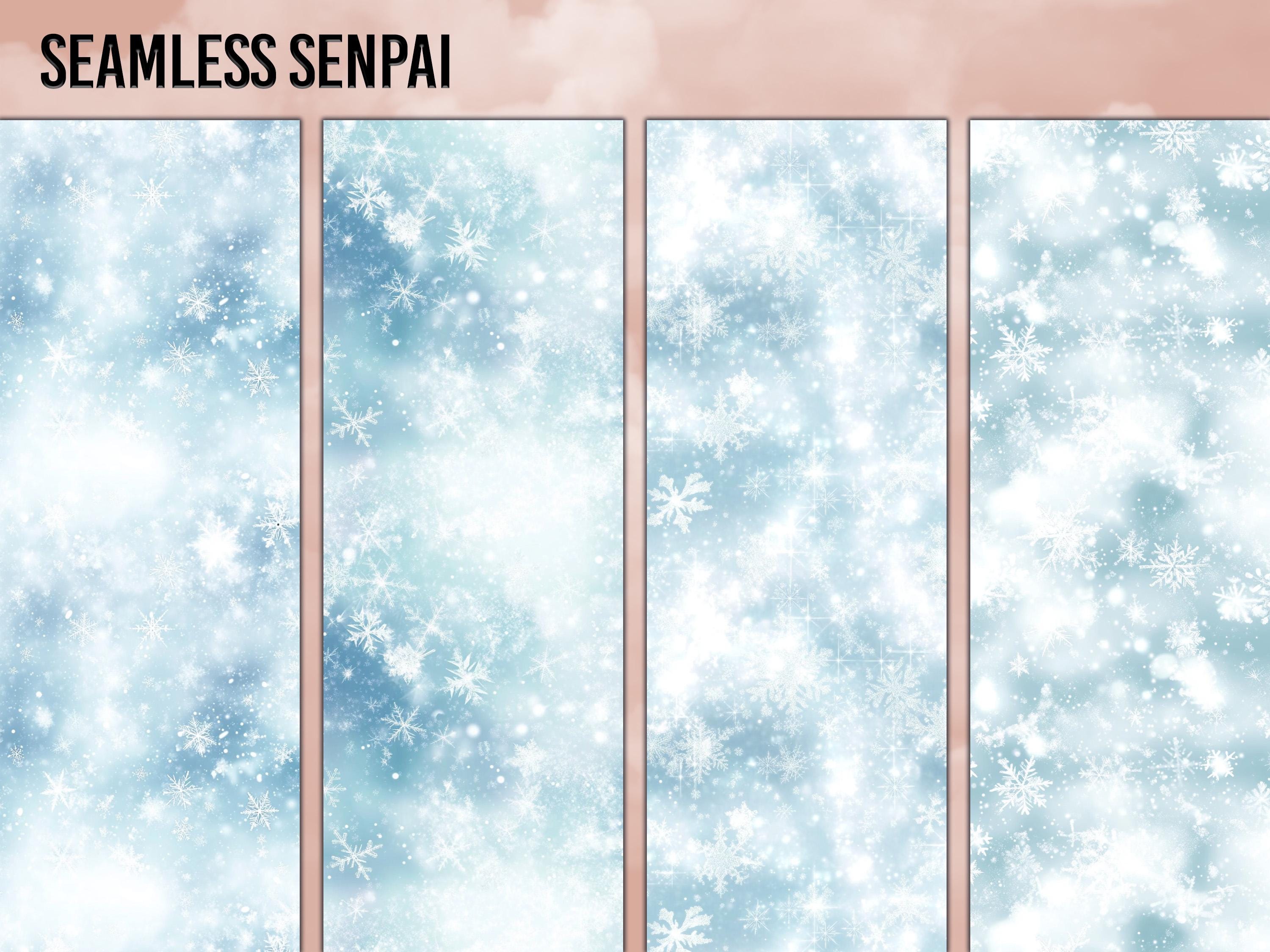 Winter Wonderland Digital Paper: Snowflake Snow Background (digital ...