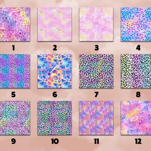 Rainbow Leopard Digital Paper Iridescent Cheetah Skin Seamless Pattern ...