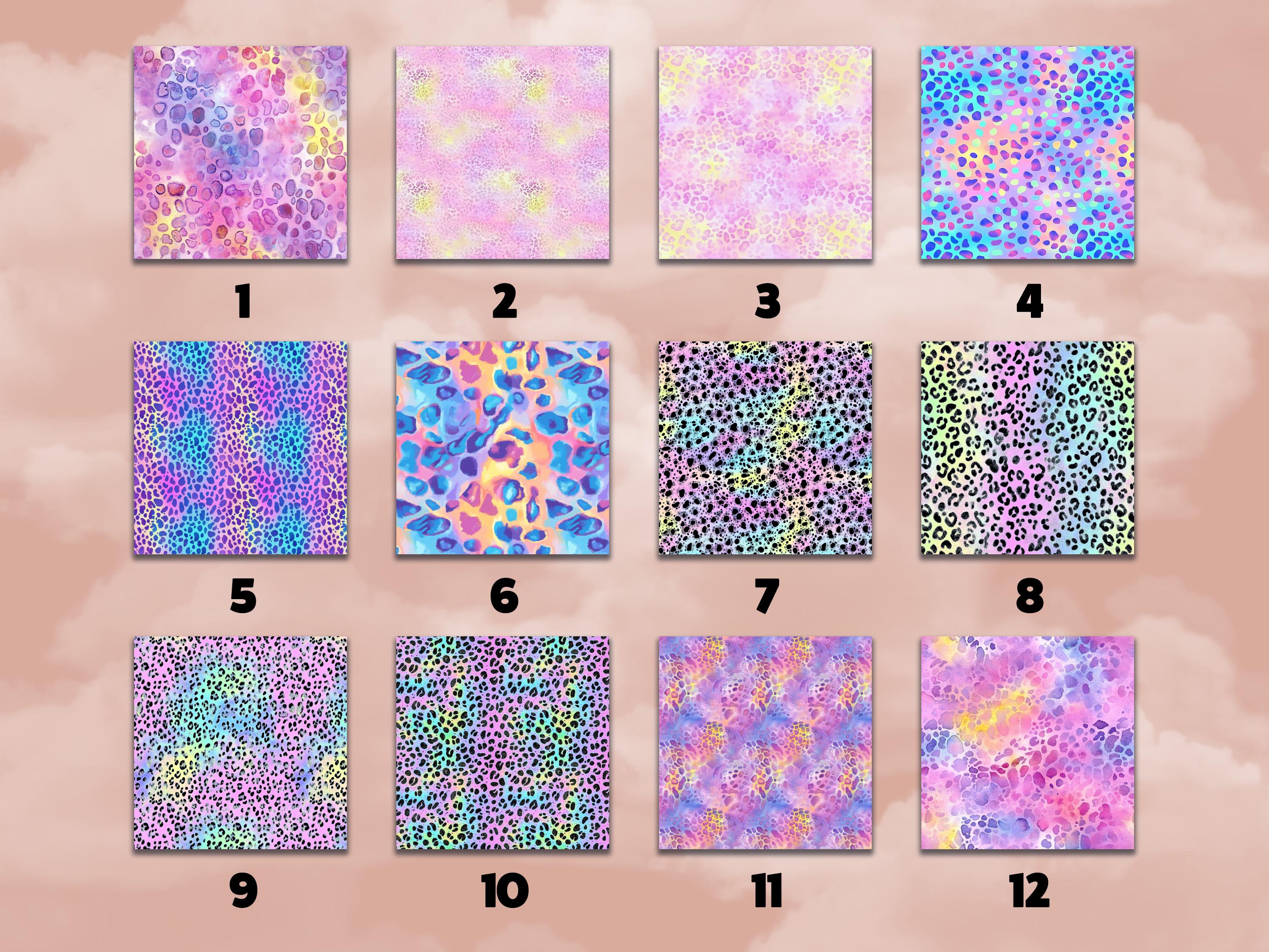 Rainbow Leopard Digital Paper Iridescent Cheetah Skin Seamless Pattern ...