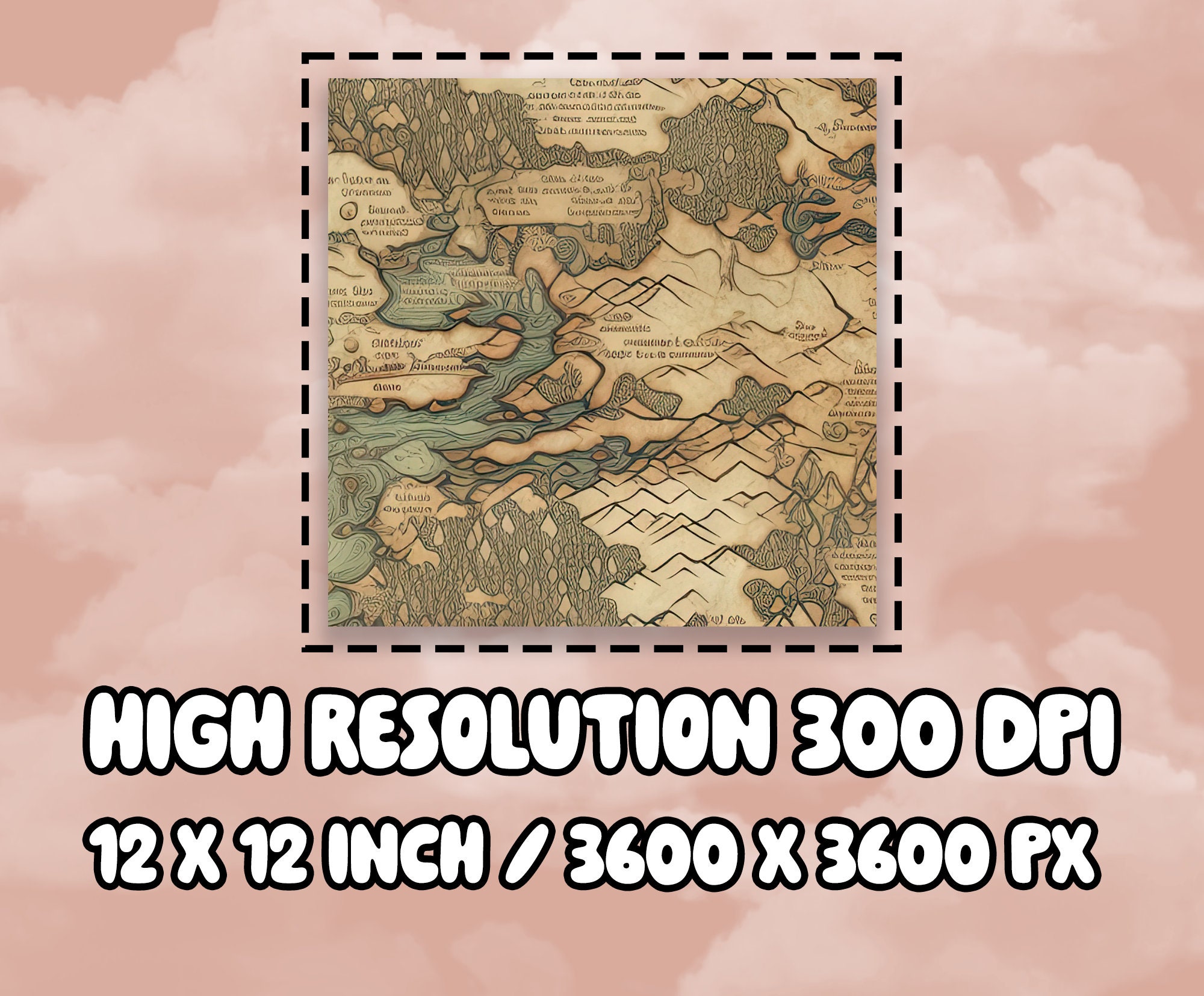 Fantasy Maps Digital Paper, Vintage Maps, World Map Scrapbook Paper ...