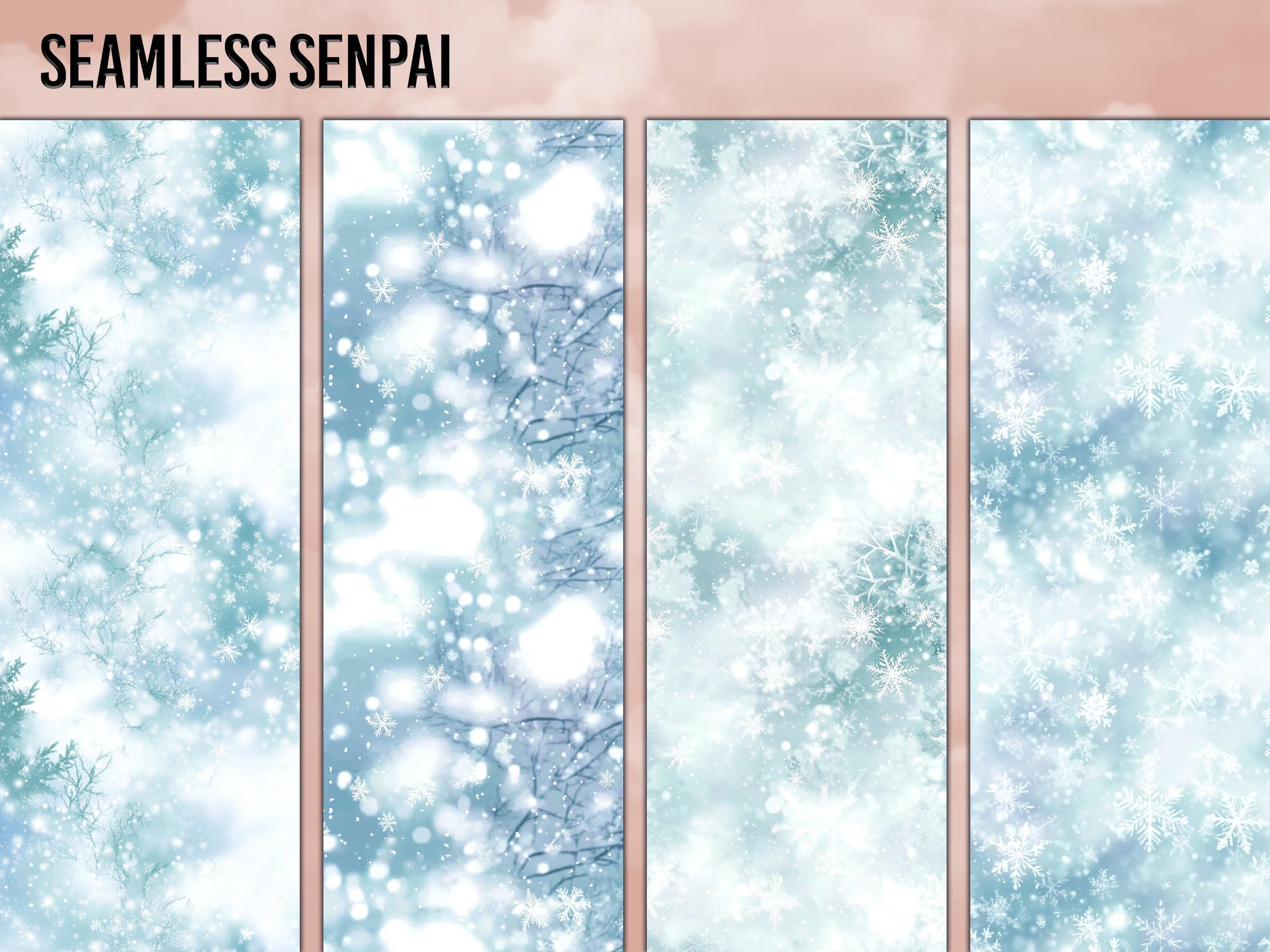 Winter Wonderland Digital Paper: Snowflake Snow Background (digital ...