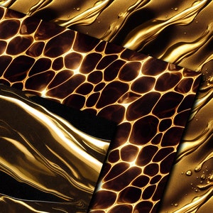 Luxury Gold Digital Paper, Seamless Gold Textures, Gold Glitter ...