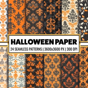 Halloween Digital Paper Pack, Decorative Halloween Patterns, Printable ...