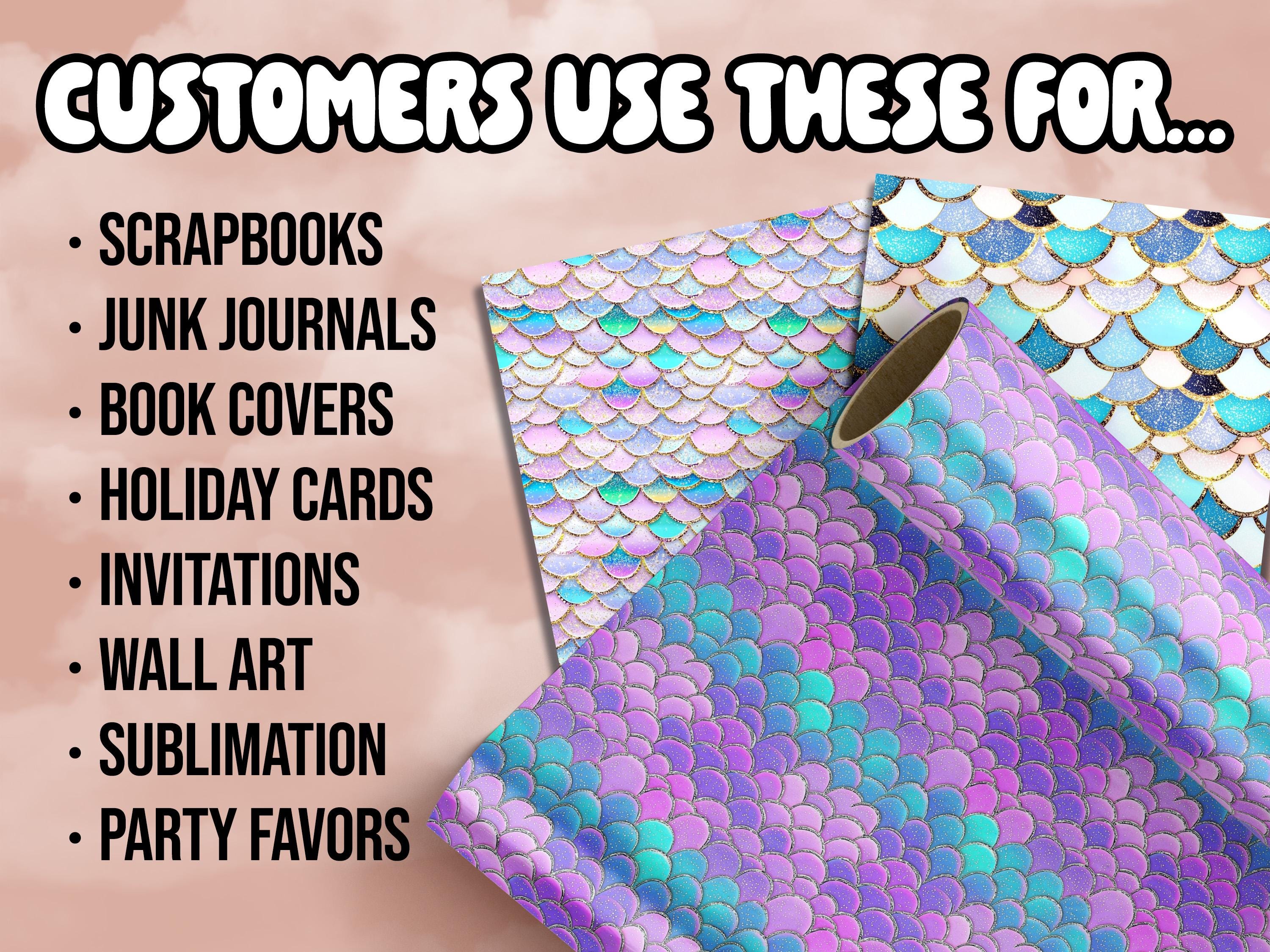 Mermaid Scales Digital Paper Mermaid Seamless Pattern Pastel Summer ...