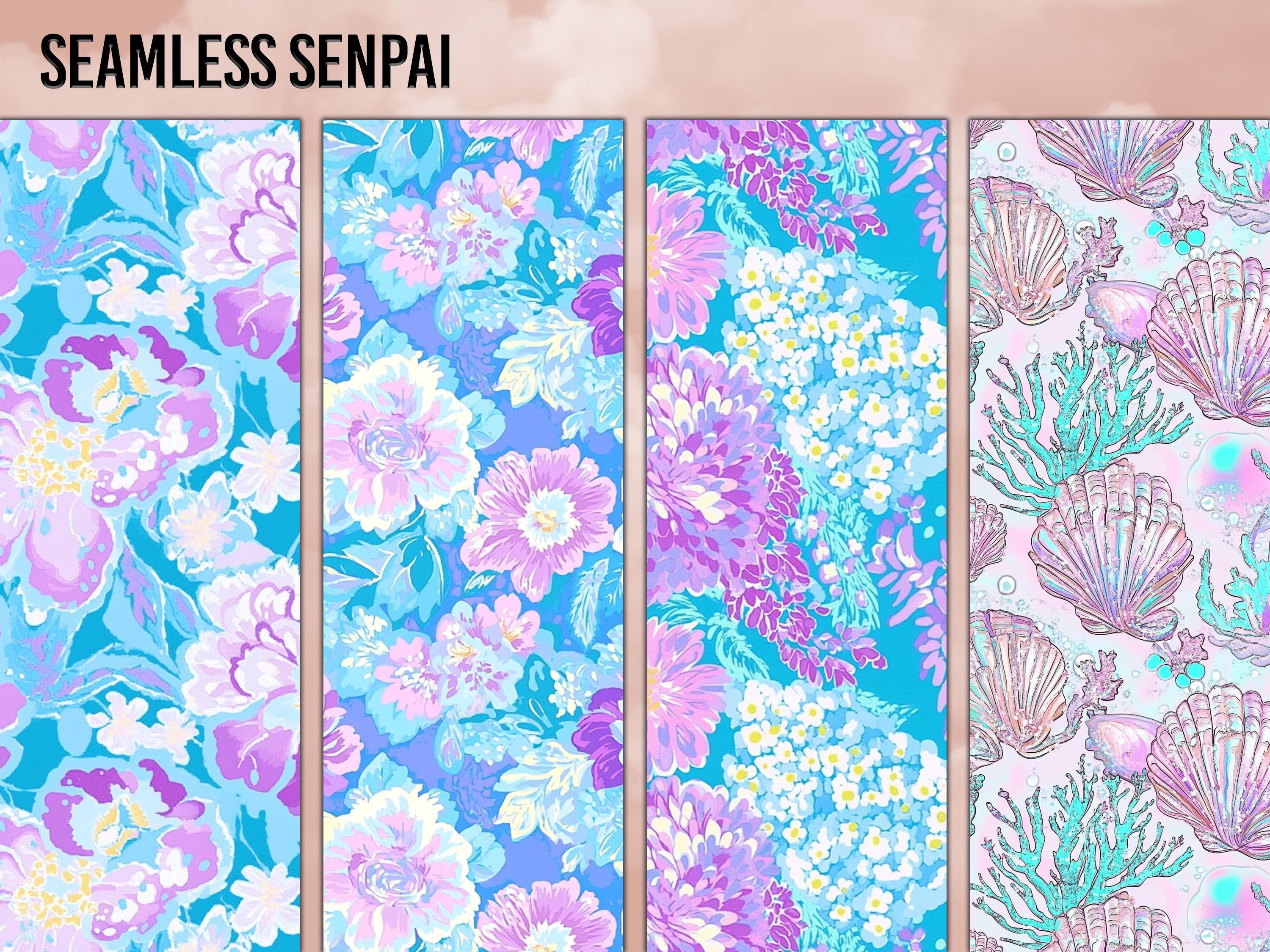 Mermaid Digital Paper: Sea Seamless Patterns (digital Download) - Etsy