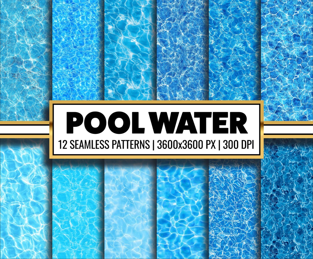 Pool Water Digital Paper Light Water Seamless Pattern Ocean Water ...