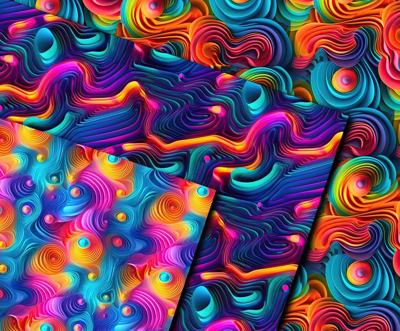 Glow Digital Paper, Neon Background, Cyberpunk Paper Pack, for ...