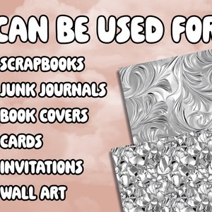 Silver Foil Digital Paper: 12 Seamless Patterns (digital Download) - Etsy