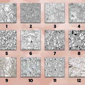 Silver Foil Digital Paper: 12 Seamless Patterns (digital Download) - Etsy