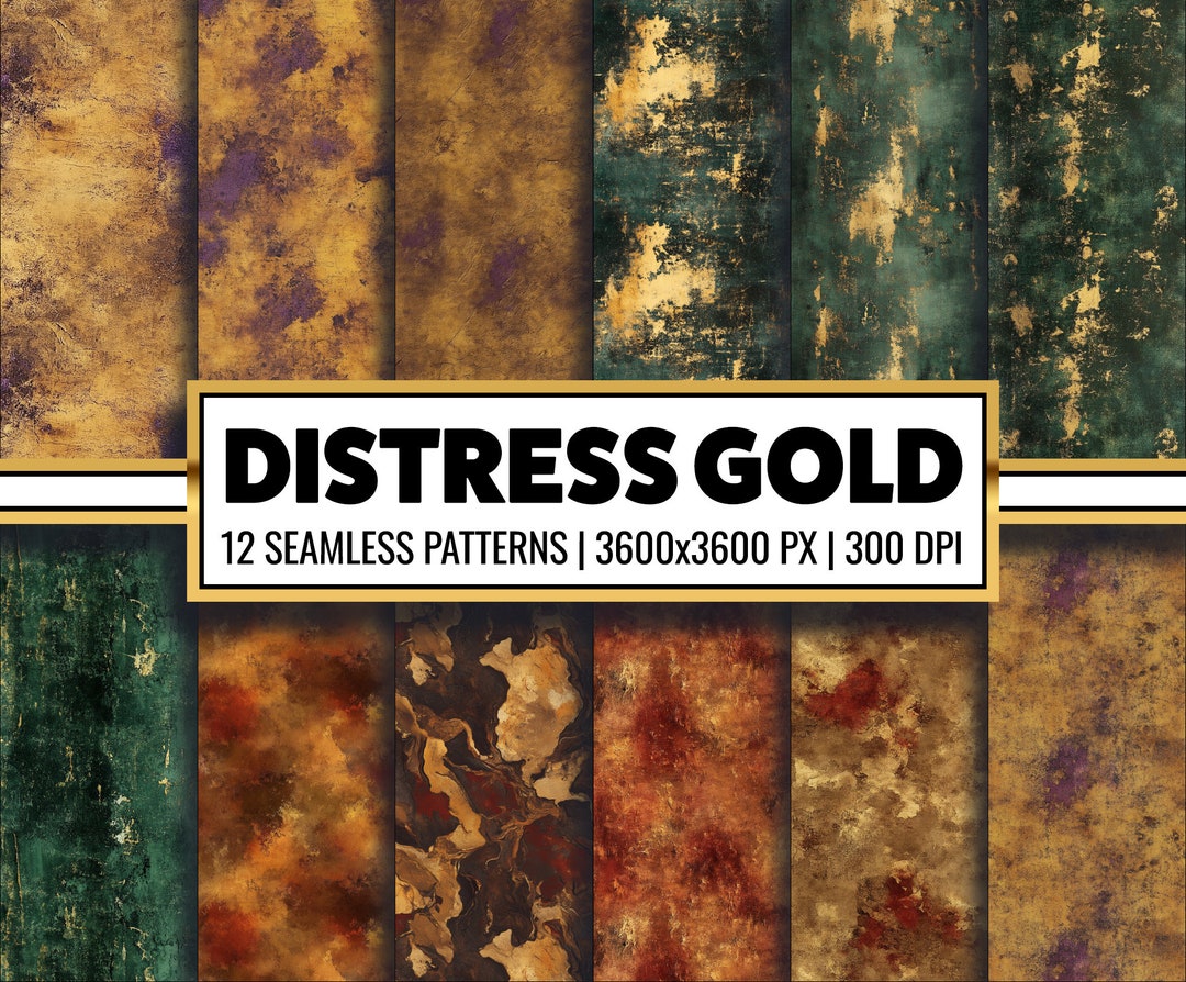 Distressed Gold Digital Paper Gold Grunge Texture for Scrapbooking ...