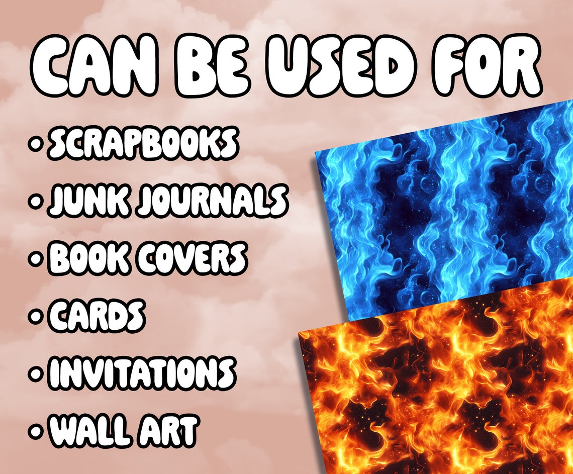 Colorful Neon Fire Digital Paper Fire Background Rainbow Fire Texture ...