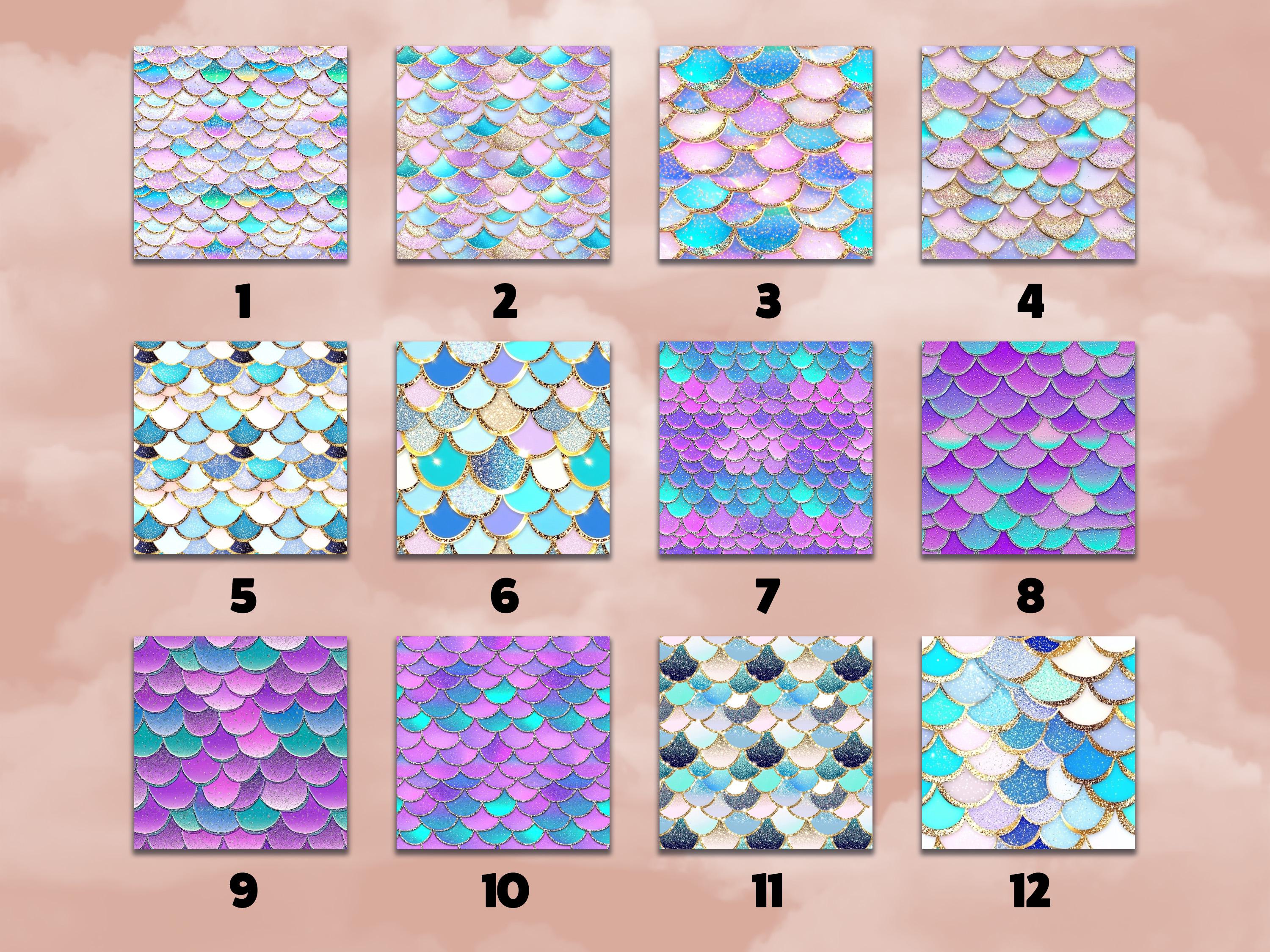 Mermaid Scales Digital Paper Mermaid Seamless Pattern Pastel Summer ...