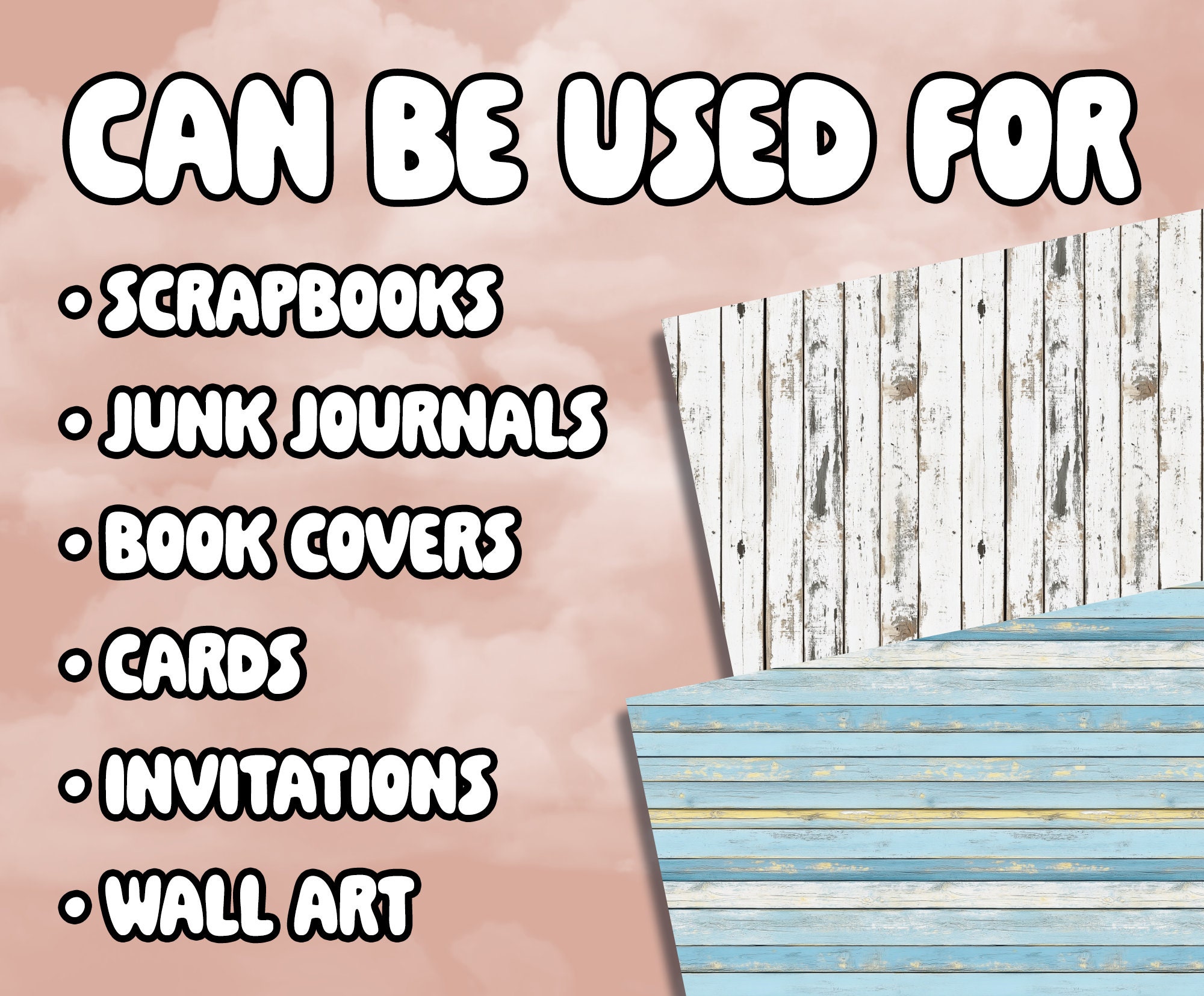Shabby Wood Background Digital Paper White Wooden Background Rustic ...