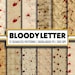Blood Spattered Letter Digital Paper Blood Drip Ephemera Grunge Letter ...