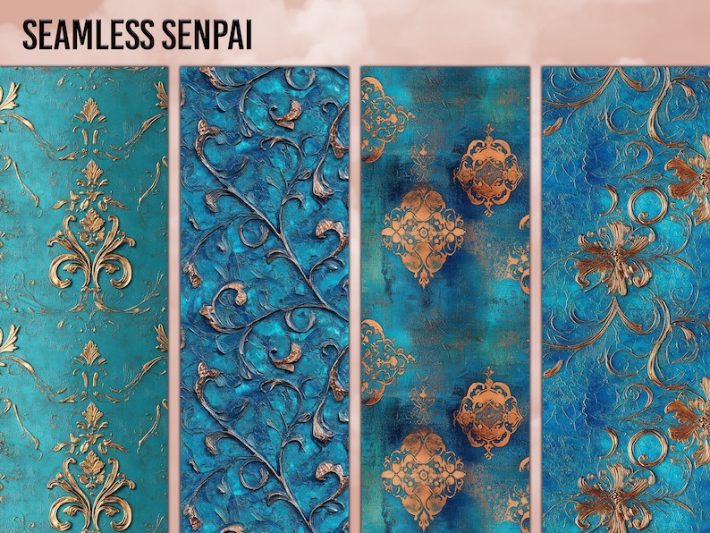 Copper Patina Wallpaper Printable Paper Aged Copper Seamless Pattern ...
