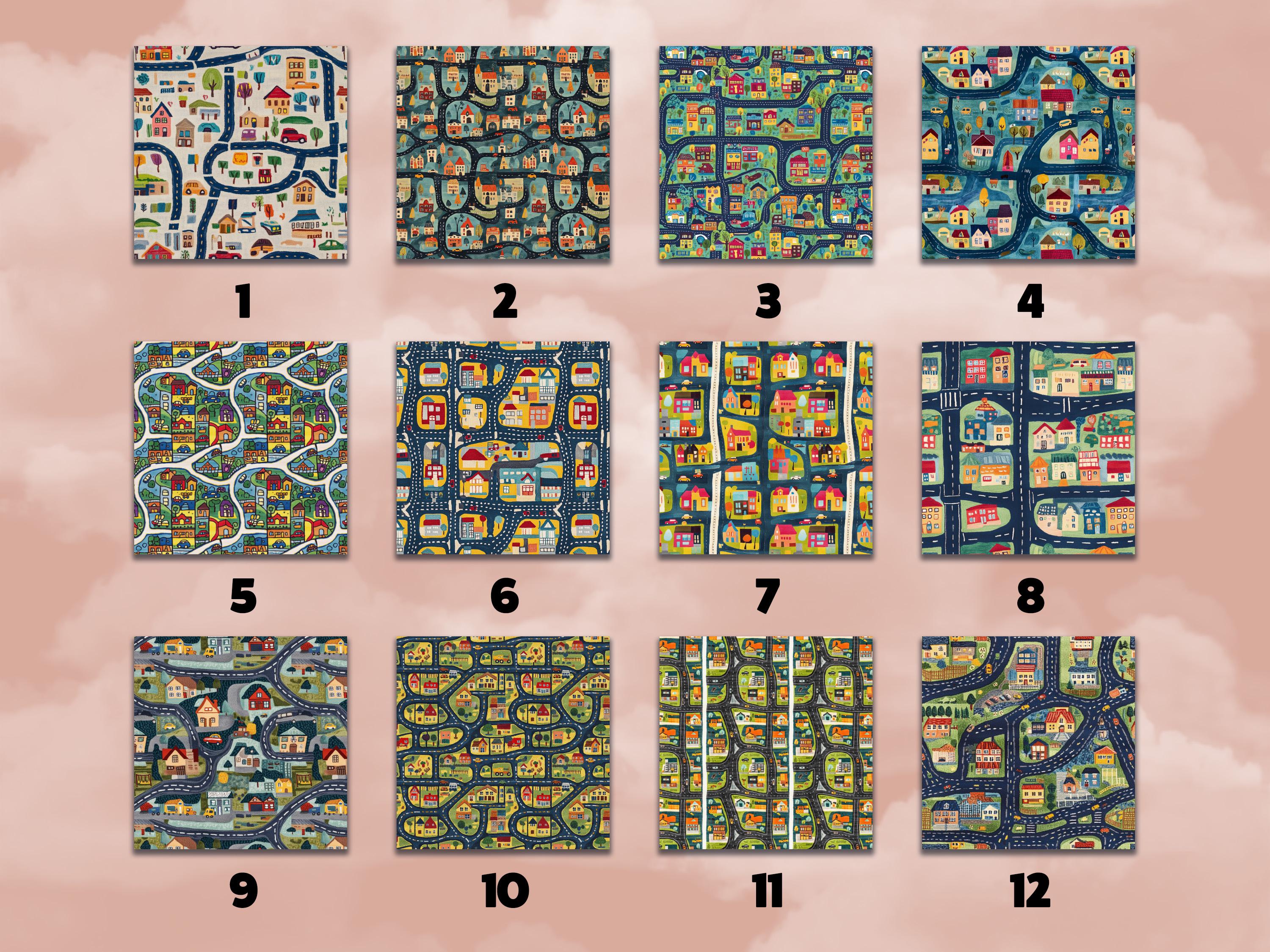 Cartoon Map Digital Paper Map Seamless Pattern Kids Map Digital ...