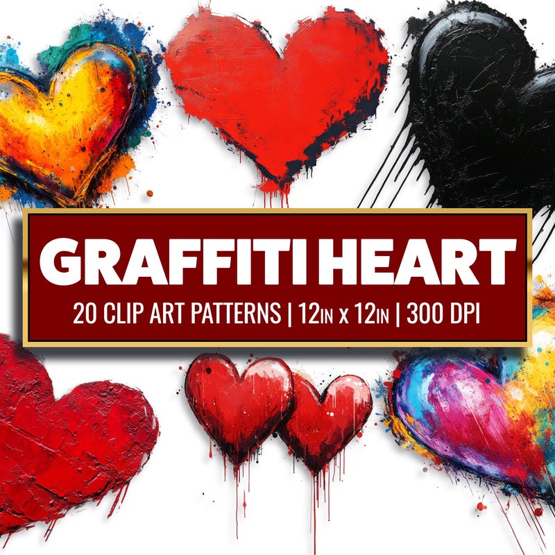 Heart Graffiti - Etsy