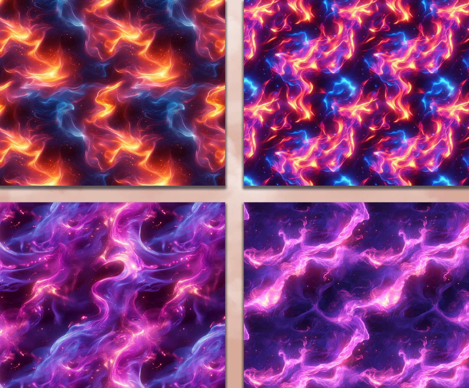 Neon Fire Digital Paper: Rainbow Flame Texture Pack (PNG) - Etsy