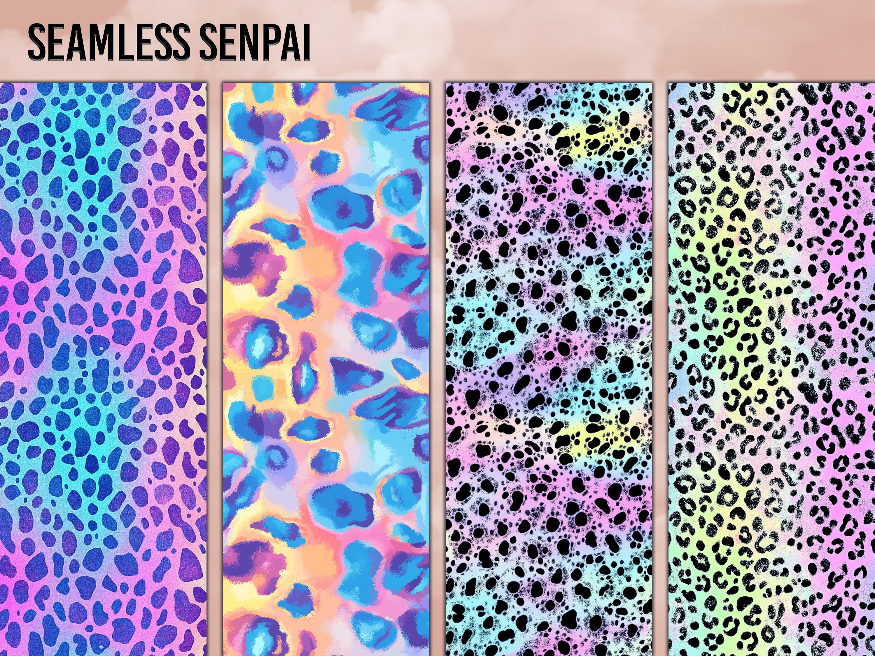 Rainbow Leopard Digital Paper Iridescent Cheetah Skin Seamless Pattern ...
