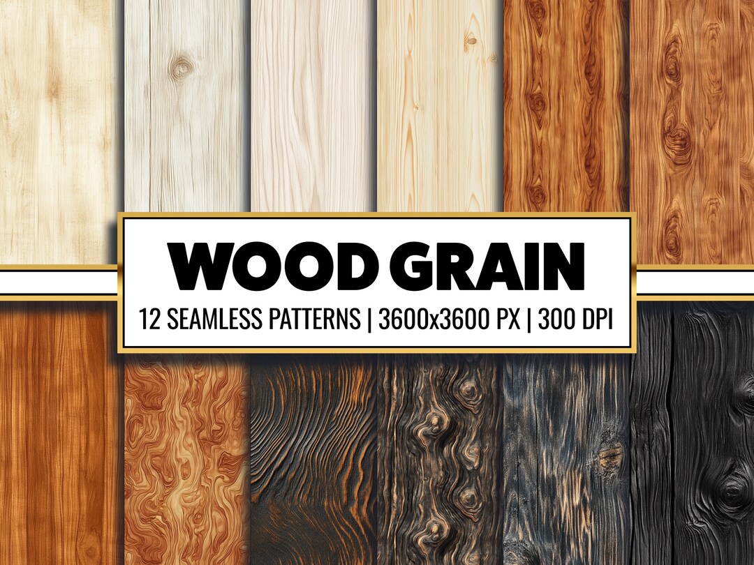 Wood Grain Digital Paper: Light & Dark Seamless Wood Texture (PNG) - Etsy