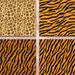 Animal Print Digital Paper Safari Seamless Pattern Including Tigers ...
