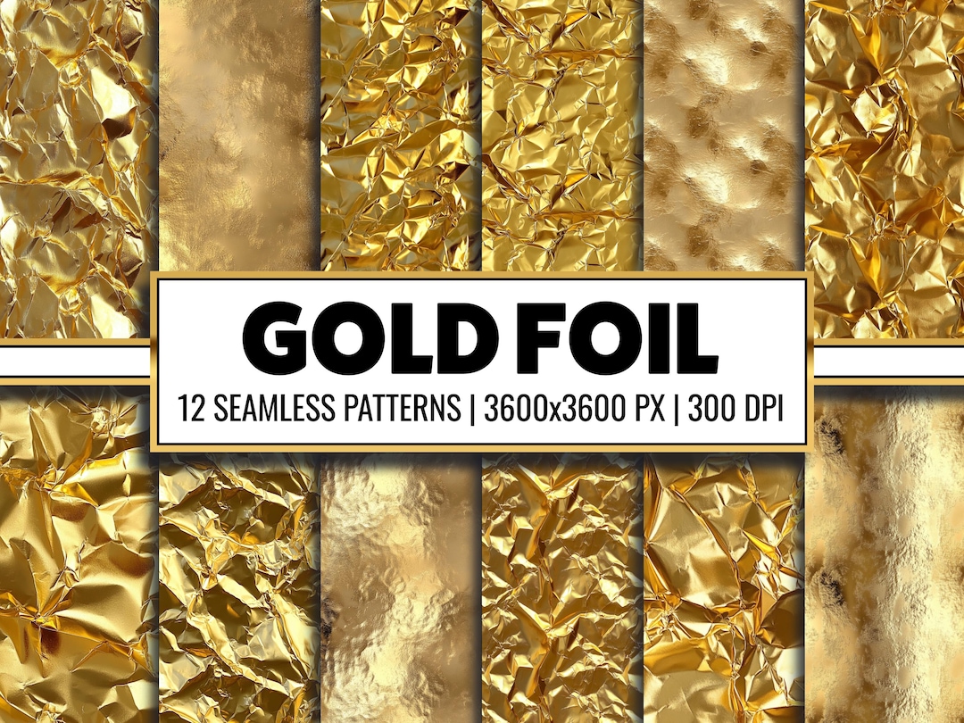 Gold Foil Digital Paper Gold Seamless Pattern Gold Texture Printable ...