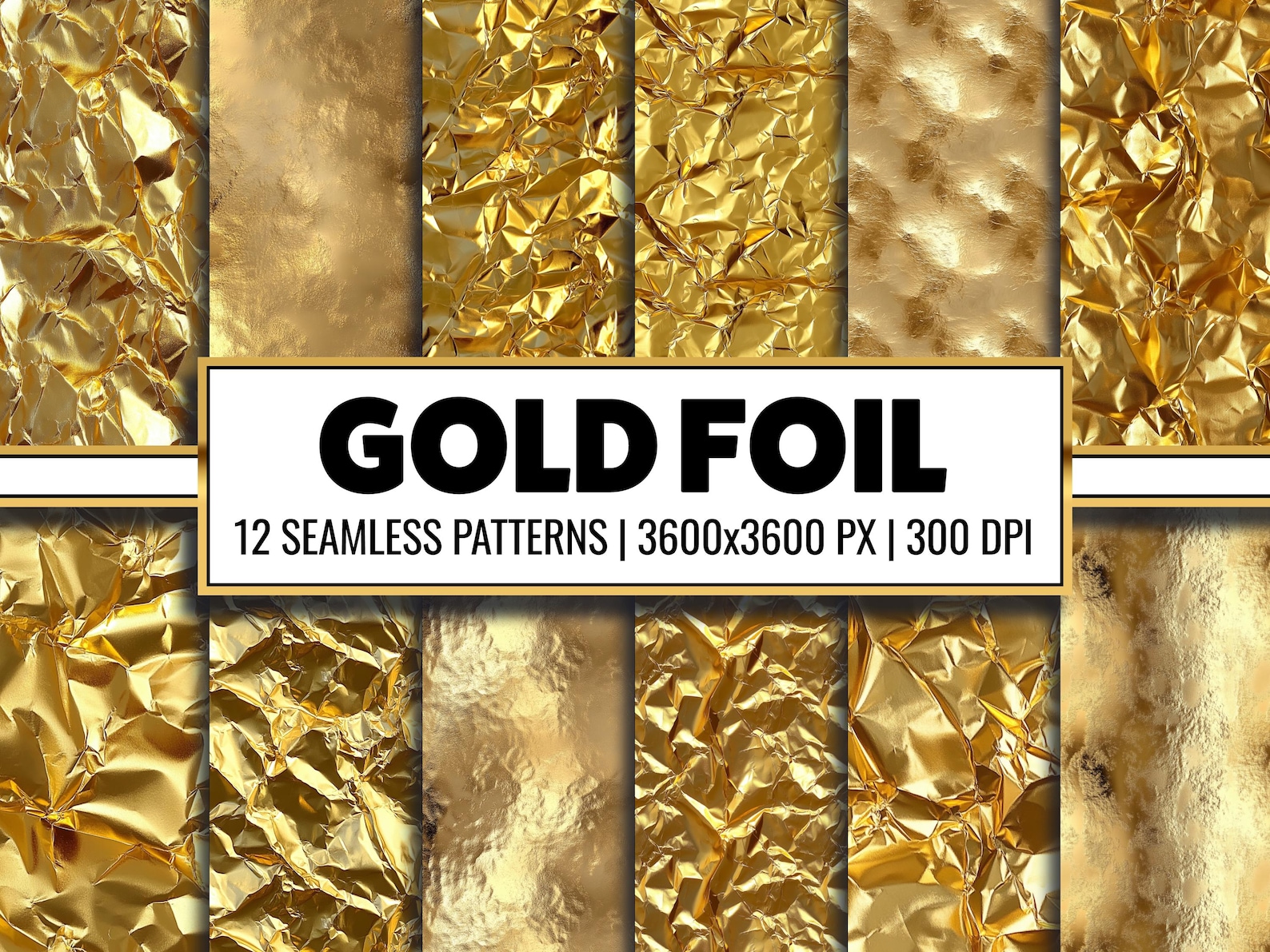 Gold Foil Digital Paper Gold Seamless Pattern Gold Texture Printable ...