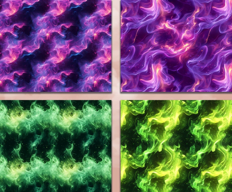 Colorful Neon Fire Digital Paper Fire Background Rainbow Fire Texture ...